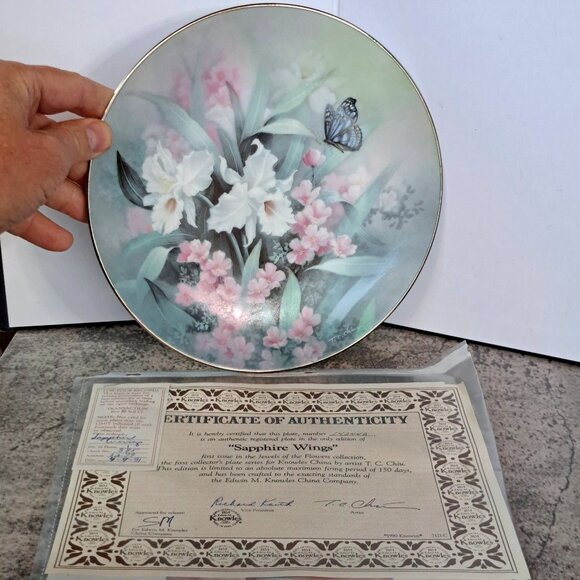 Knowles | Art | Edwin M Knowles Collectible Plate Sapphire Wings ...